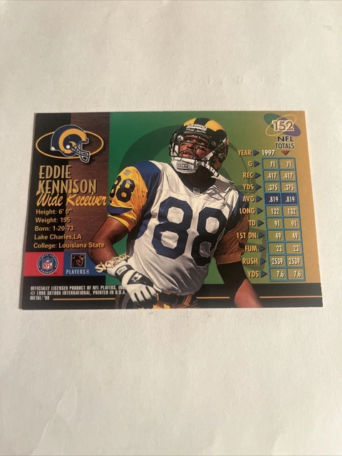1998 FLEER METAL Universe Eddie Kennison St Louis Rams LSU Tigers EUR 2 ...