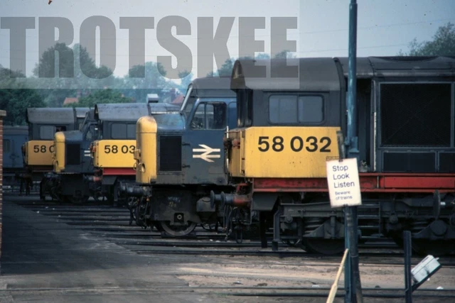 35MM SLIDE BR British Rail Diesel Loco Class 58 58032 1986 Original £5. ...