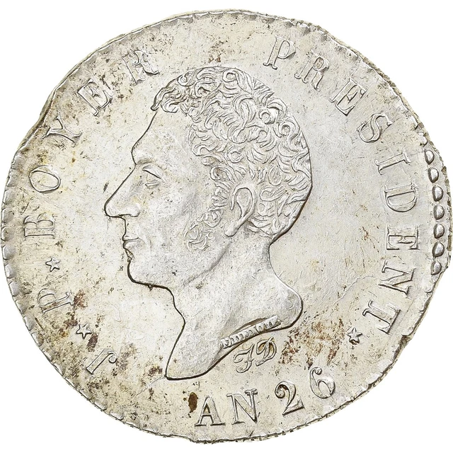 [#137505] HAITÍ, JEAN-PIERRE Boyer, 100 Centimes, AN 26 (1829), Plata ...