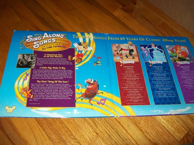 DISNEY SING ALONG SONGS COLLECTION OF ALL-TIME FAVORITES 2-Laserdisc LD ...