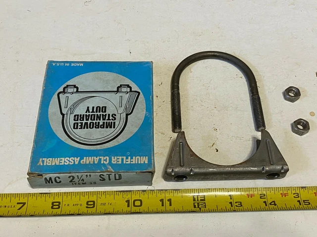 VINTAGE NOS NICKSON Muffler 5/16" U Bolt / Clamp Assembly - MC 2 1/4 ...