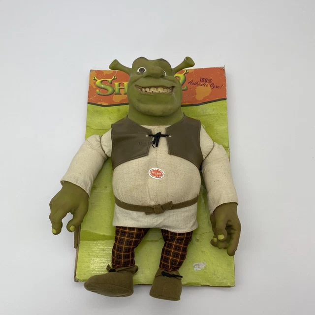 RARE SHREK 2 2004 Talking Ogre Shrek Roto Head 15" Plastic Dreamworks £ ...