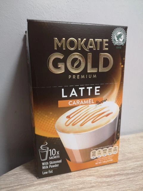 MOKATE GOLD PREMIUM Caramel Latte Flavour, Instant Coffee, 10 Sachets in Pack EUR 1,14 - PicClick FR