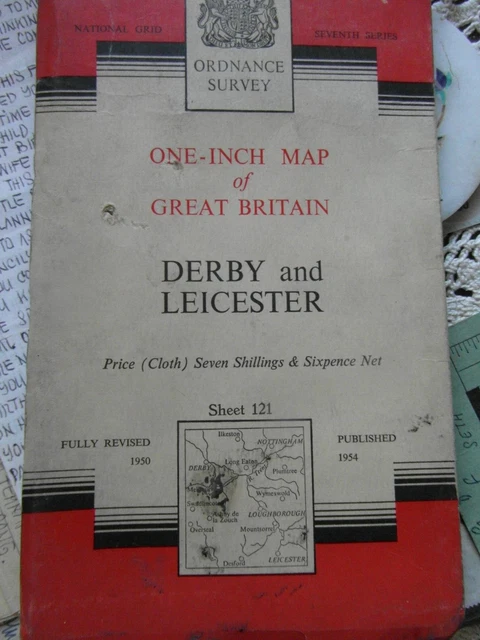 ORDNANCE SURVEY 1 Inch Map of Derby Leicester Nottingham, 1 Inch 1 ...