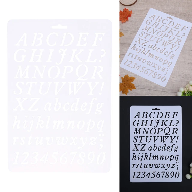 LETTERING STENCIL LETTER Alphabet Stencils Painting Paper Craft Number ...
