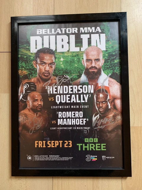 POSTER A4 FIRMATO Bellator UFC Benson Henderson, Yoel Romero, Qually ...