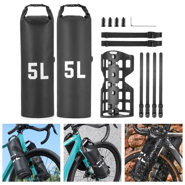 GO ON YOUR Next Adventure 2 Packs of Waterproof Bicycle Fork Bags 5L ...