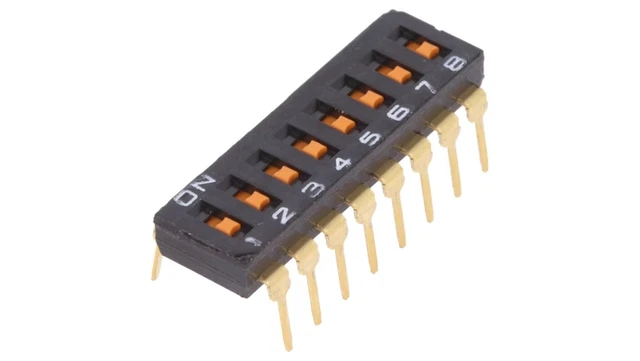DIP-SWITCH NUMBER OF sections 8 ON-OFF 0.025A/24VDC A6T-8101 /T2UK £9. ...
