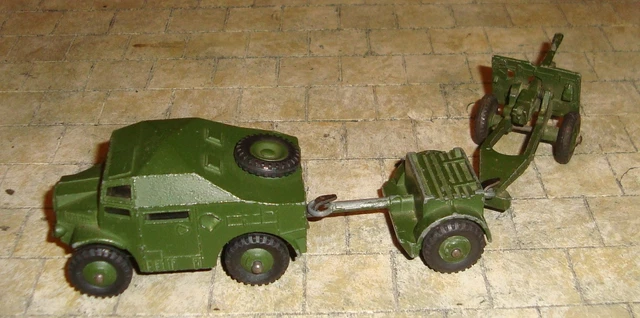RARE DINKY TOYS Field Artillery Tractor, Trailer & Field Gun - Playworn ...