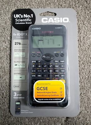 CASIO FX-83GTX SCIENTIFIC Calculator Black GCSE, 276 Functions, AS & A ...