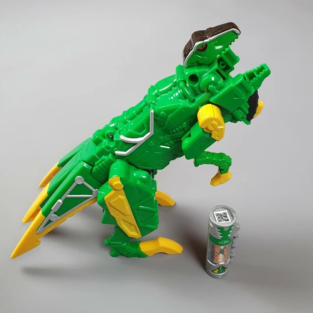 RARE POWER RANGERS Dino Charge Green Velociraptor Zord With #4 Dino ...