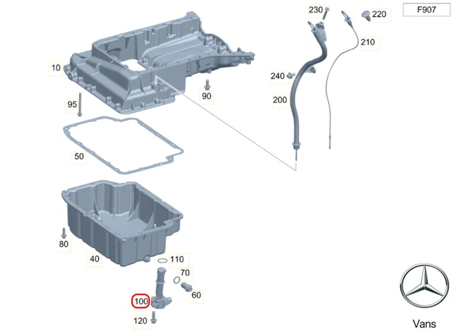 ORIGINALE MERCEDES-BENZ A0009050401 Sensore, Supporto Olio Motore W203 ...