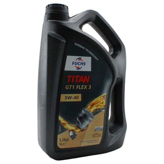 FUCHS TITAN GT1 FLEX 3 SAE 5W-40 Engine Oil 5 Liter for Audi Dodge ...