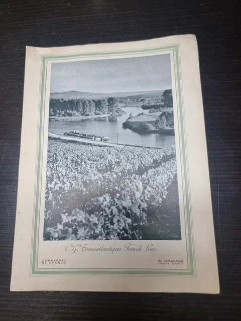 CGT FRENCH LINE "NORMANDIE" - DINNER MENU circa NOV 1938 $69.00 ...
