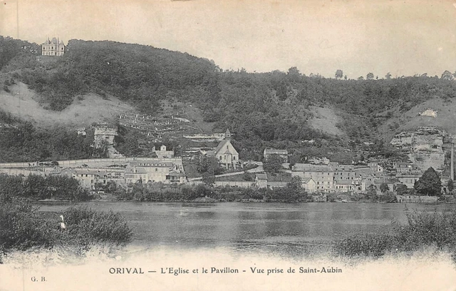 CPA ORIVAL L'ÉGLISE et le pavillon, vue prise de saint-aubin EUR 7,00 ...