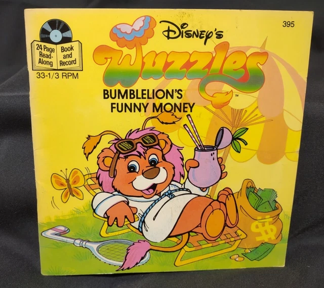 VINTAGE DISNEY WUZZLES Bumblelion's Funny Money Read-Along Book and ...