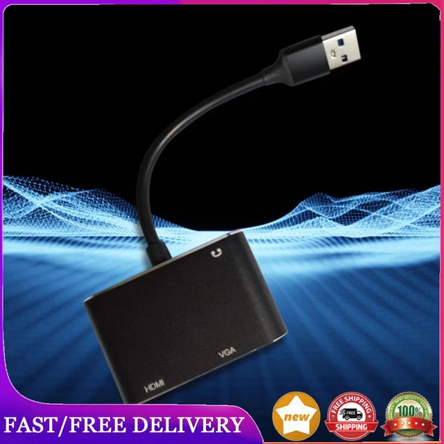 USB TO VGA Adapter Multi-Display USB To VGA Converter USB C 3.0 for PC ...