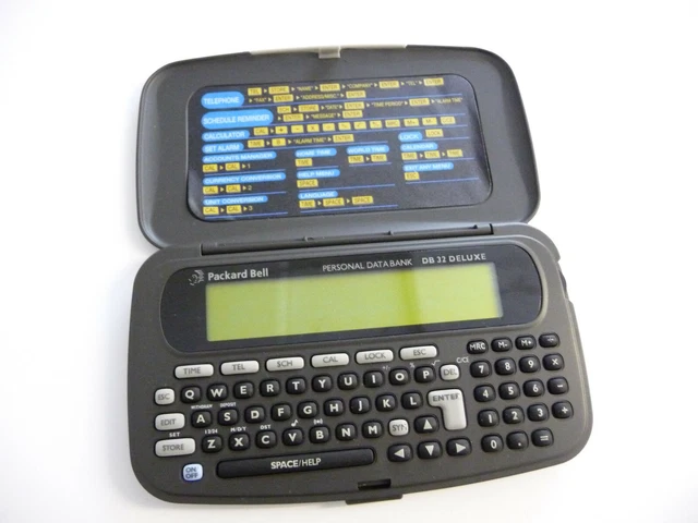 PACKARD BELL DB32 Deluxe; Personal Data Bank Organiser; retro pocket ...