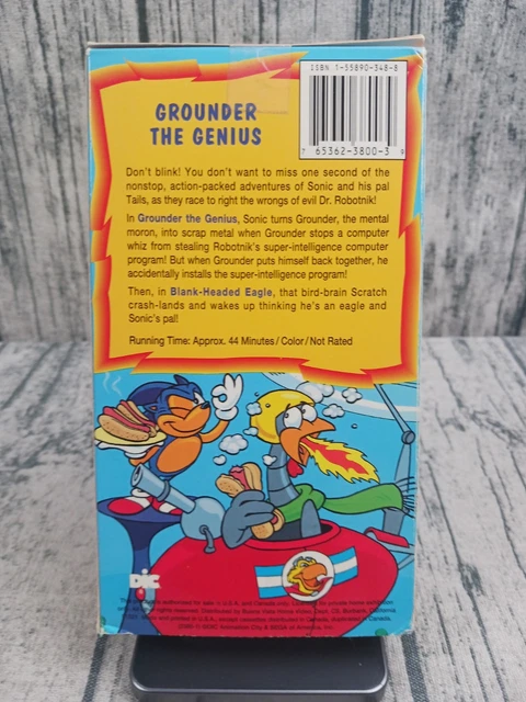 SONIC THE HEDGEHOG - "Grounder the Genius" (VHS, 1994) Pre-Owned, Good ...