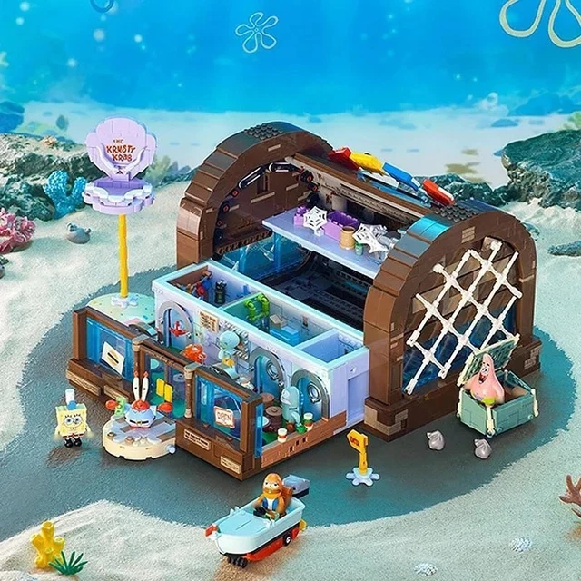 SPONGEBOB SQUAREPANTS MR Krabs Krusty Krab 3200 Piece Building Brick ...