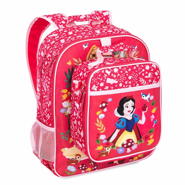 DISNEY STORE SNOW White Dwarfs Princess Backpack School Book Bag Lunch ...