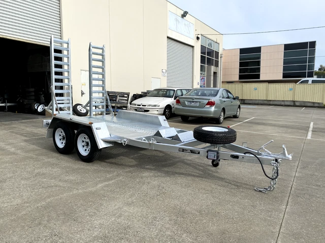 8×4.6 GALVANISED PLANT/MINI Excavator Tandem Trailer (3000kg Rated ...