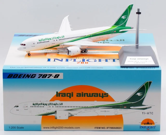 INFLIGHT 1:200 IRAQI Airways Boeing B787-8 Diecast Aircraft Jet Model ...