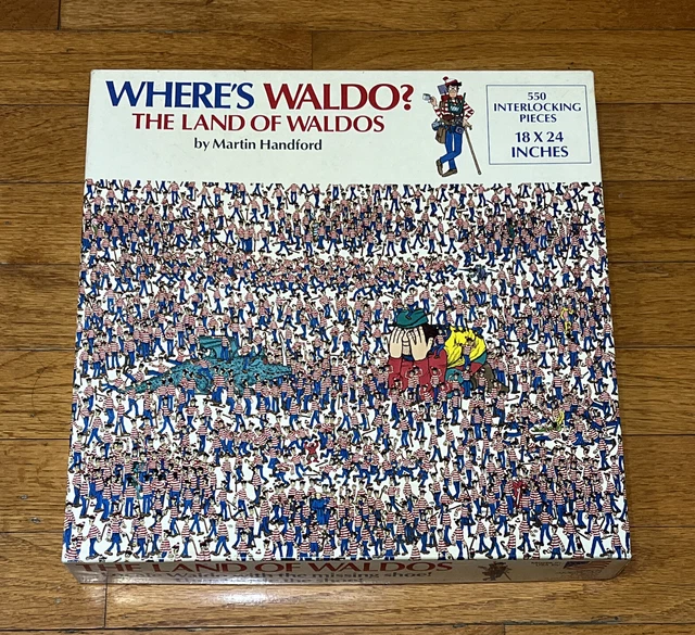 WHERE’S WALDO THE Land Of Waldos Martin Handford 550 PCs 18” X 24” 1990 ...