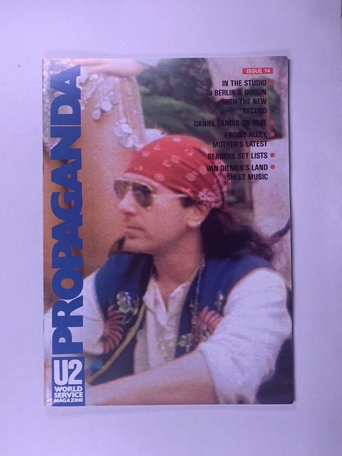 U2 MAGAZINE ORIGINAL Vintage Propaganda World Service Fan Club Issue 14 ...