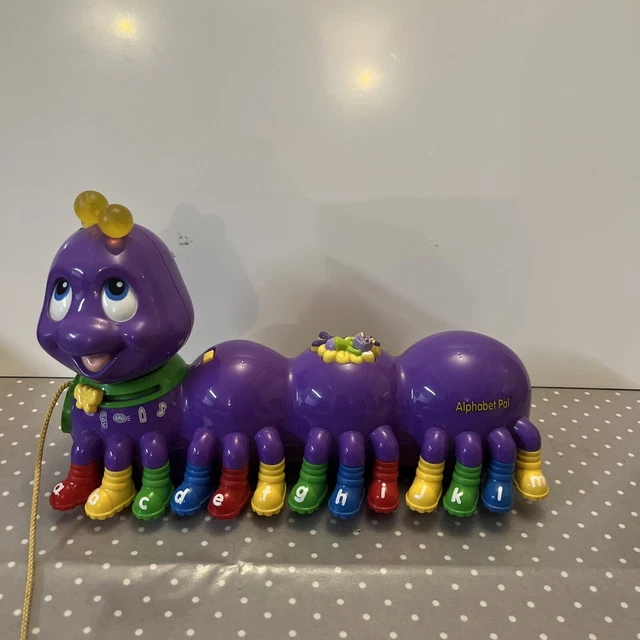 LEAPFROG ALPHABET PAL Caterpillar Pull Along Baby Toddler Toy WORKING £ ...