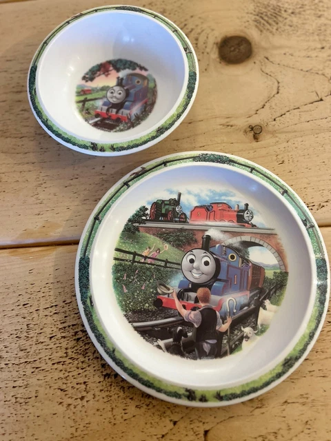 VINTAGE THOMAS THE Tank Engine Spearwood Melamine Plate & Bowl Set ...