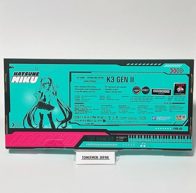 ASUS TUF GAMING K3 Gen II Hatsune Miku Edition Mechanical Keyboard £149 ...