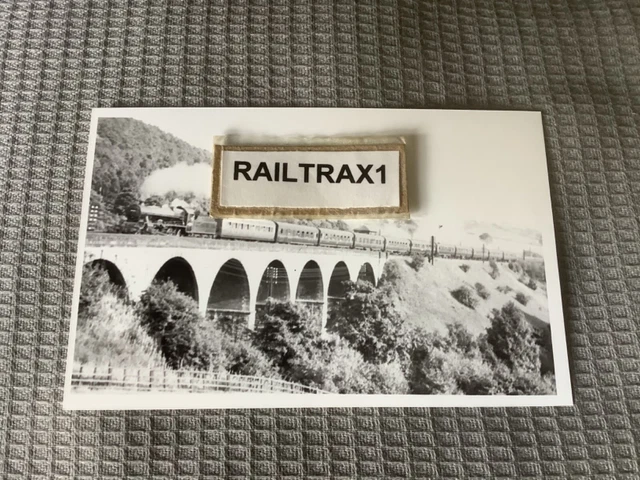 RAILWAY PHOTOGRAPH - “Named” Steam Engine On Unstone Viaduct & Signal ...