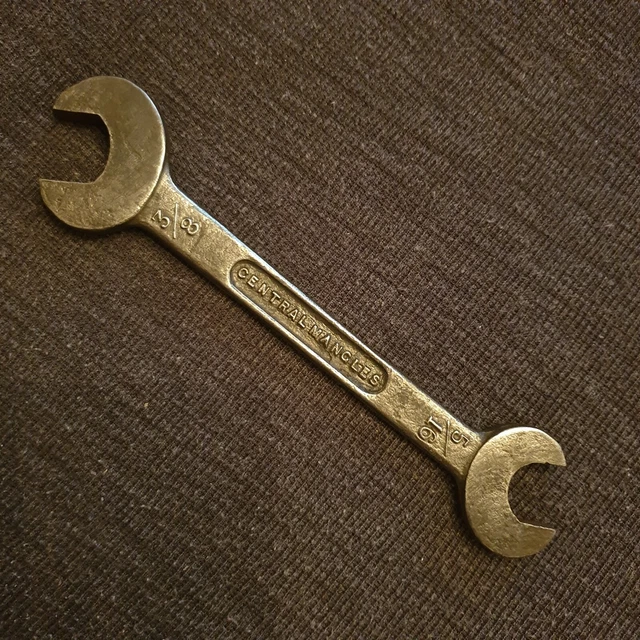 VINTAGE CENTRAL MANGLES Open Ended Spanner Wrench Tool Kit 3/8 & 5/16 £ ...