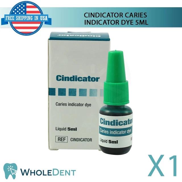 DENTAL CINDICATOR CARIES Indicator 5ml Green Dentine Accurate Detect ...