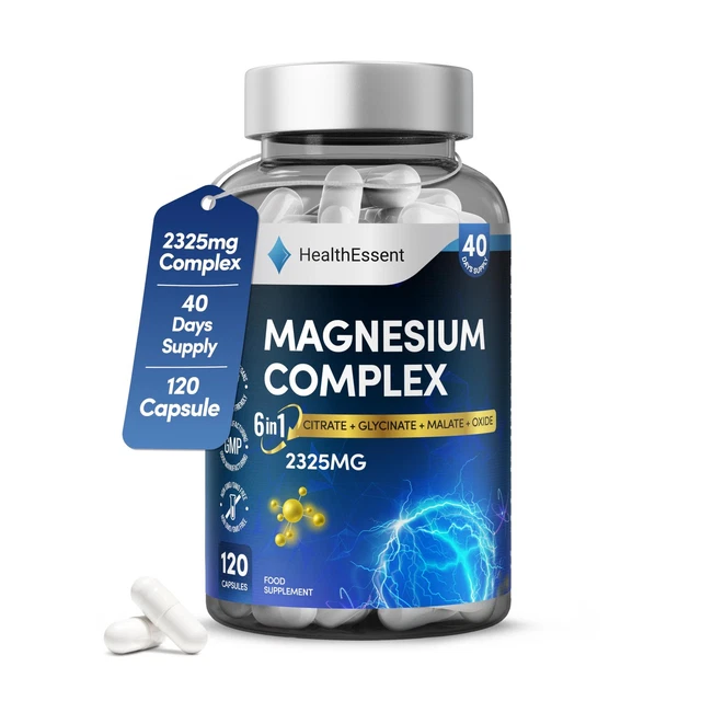 MAGNESIUM 6 IN 1 Complex 2325mg with Magnesium Glycinate Citrate Malate ...
