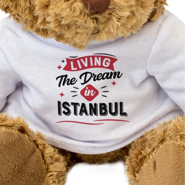 LIVING THE DREAM IN ISTANBUL - Teddy Bear - Cute Turkish Souvenir Gift ...