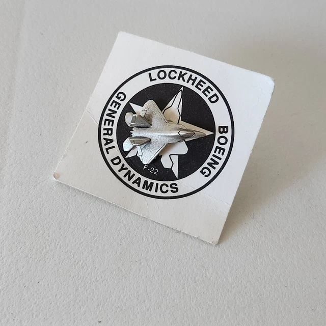 LOCKHEED BOEING GENERAL Dynamics F-22 Raptor Development Team Lapel Hat ...