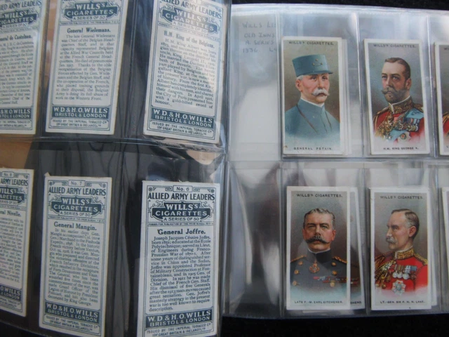 ONE COMPLETE SET Cigarette Cards Wills Allied Army Leaders £10.10 ...