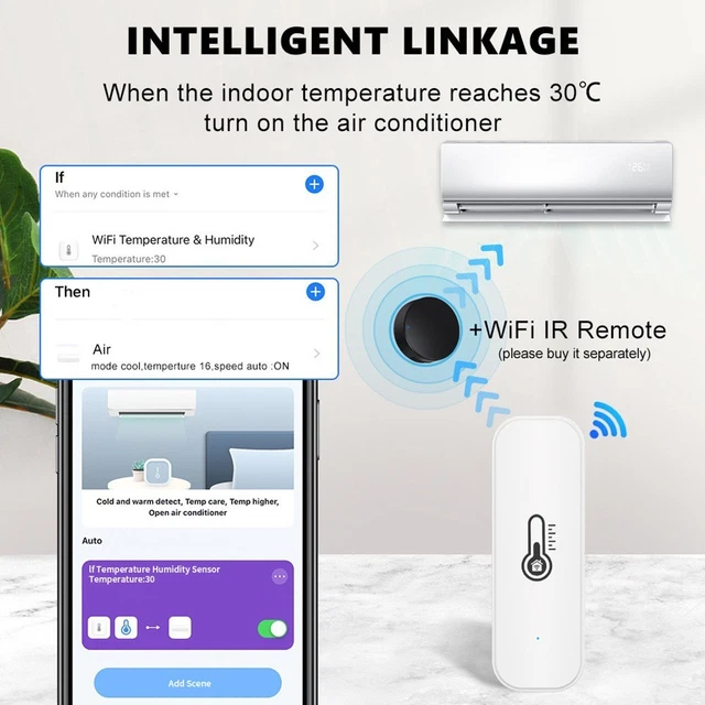 REAL TIME MONITORING Wireless Temperature Humidity Sensor for Weather ...