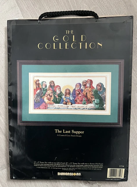 OPEN THE LAST Supper Dimensions Gold Collection Cross Stitch Kit 3754 ...