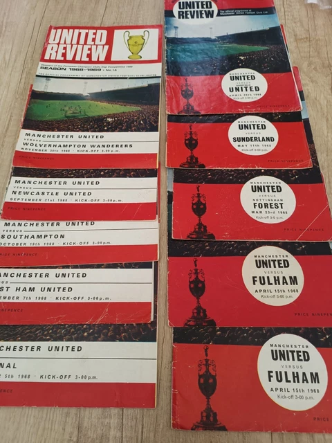 MANCHESTER UNITED Programmes From Late 60,S £2.79 - PicClick UK
