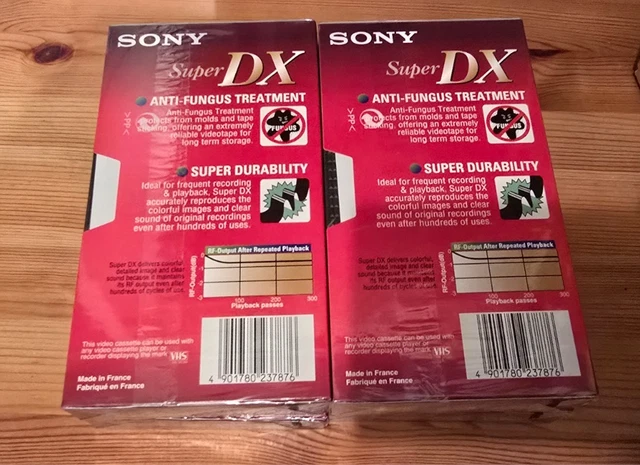 VHS KASSETTEN SONY Super DX leer neu E-240 OVP verschweißt 2 Stück EUR 4,99 - PicClick DE