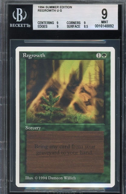 COMME NEUF BGS 9 Summer Magic/MTG Regrowth ~ ULTRA RARE !!! EUR 5.542 ...
