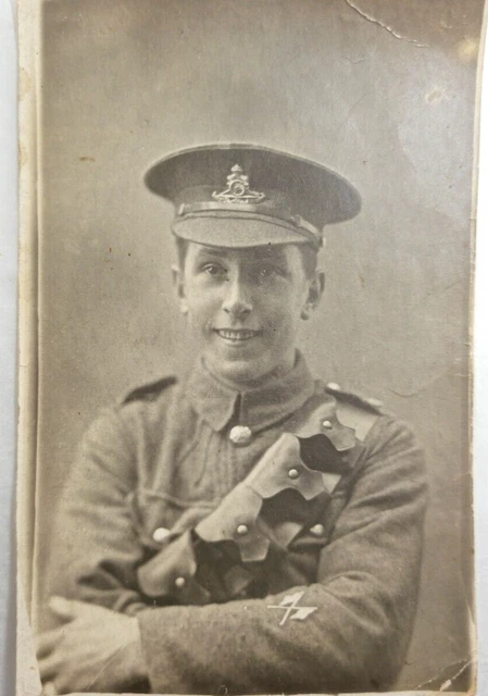 WW1 ROYAL ARTILLERY Machine gun photo portrait of young soldier. £15.00 ...