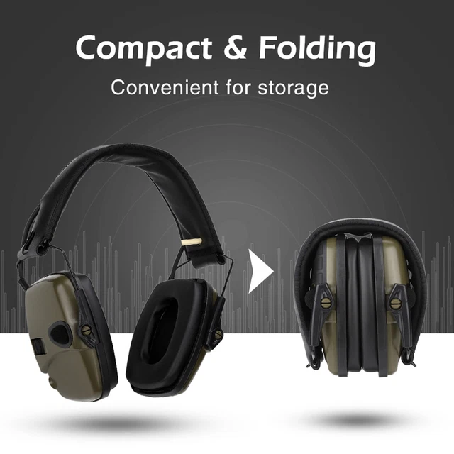 SPORT SOUND AMPLIFICATION Electronic Earmuff NoiseProof Hunting Earmuff ...