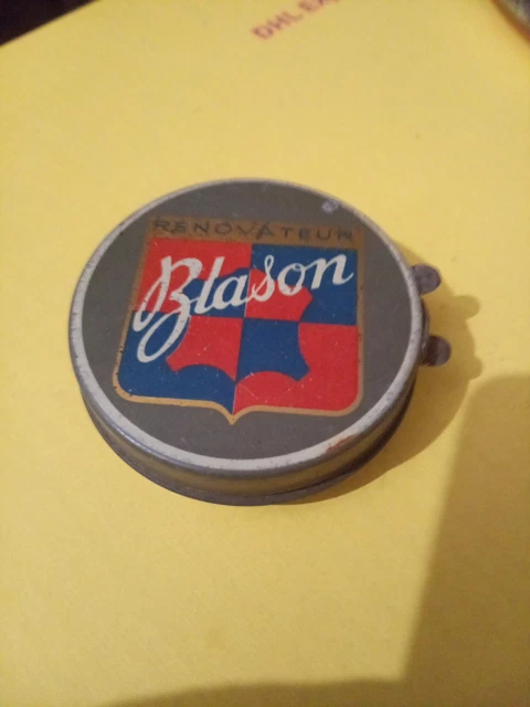 ANCIENNE BOÎTE CIRAGE Rénovateur . BLASON . Publicité Cirage. EUR 6,50 ...