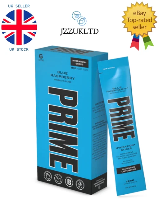 PRIME HYDRATION BLUE Raspberry 6 Sticks Pack - Unopened Box In Stock ...