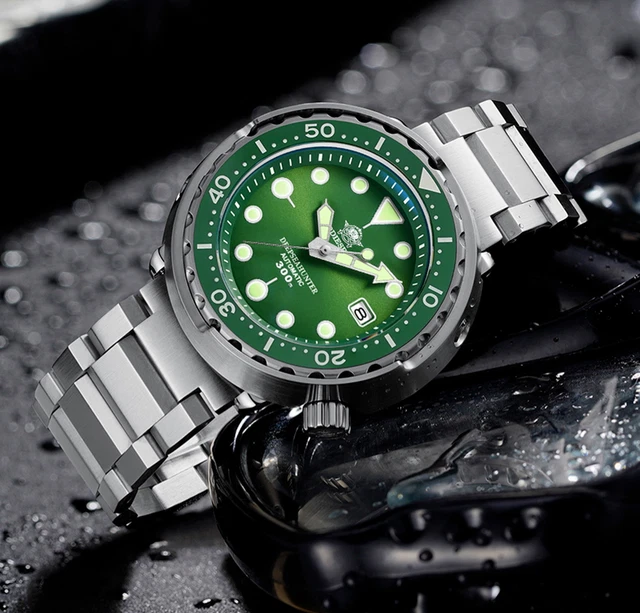 ADDIESDIVE DEEPSEAHUNTER MY-H5 Diver Watch Seiko NH35 Movement Green £ ...