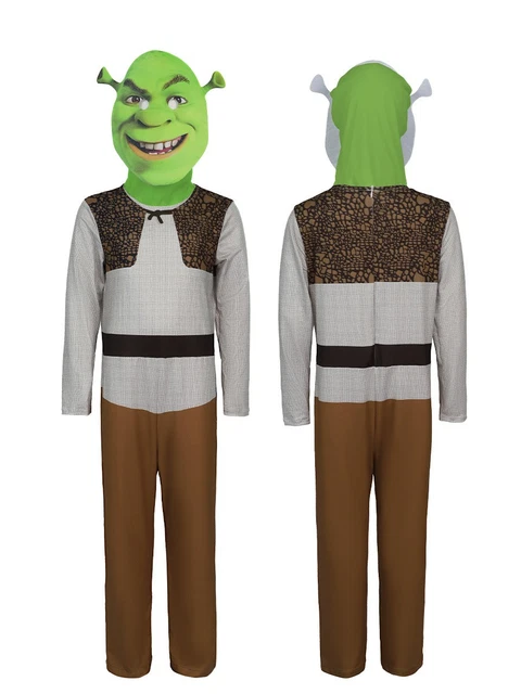 MONSTER SHREK COSPLAY Shrek Costume Halloween Outfit Mask Full Set £13. ...